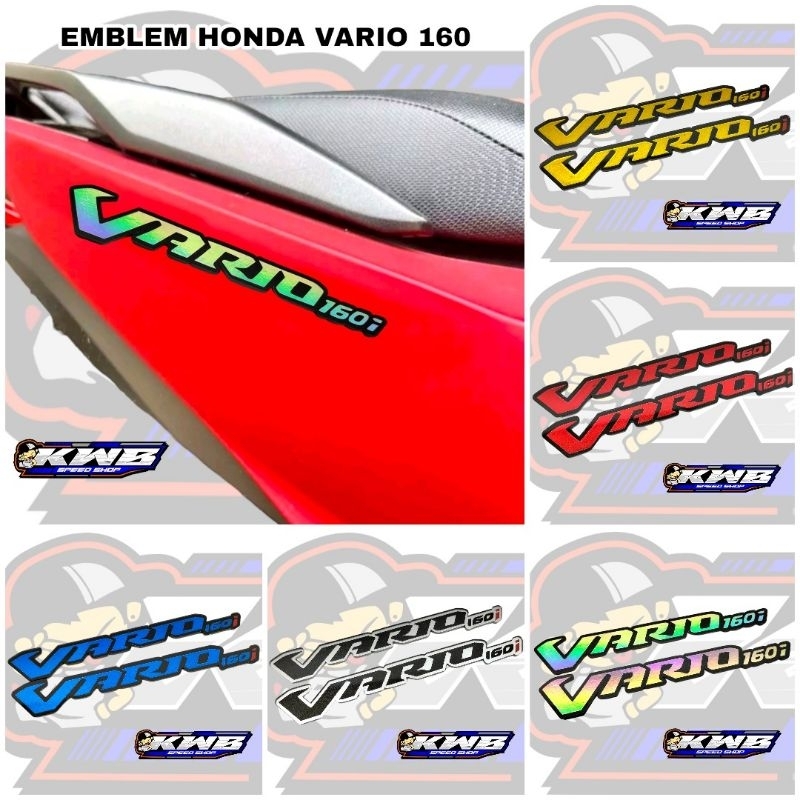 Honda vario 160 emblem, honda vario 160 3D embossed logo emblem, thick ...