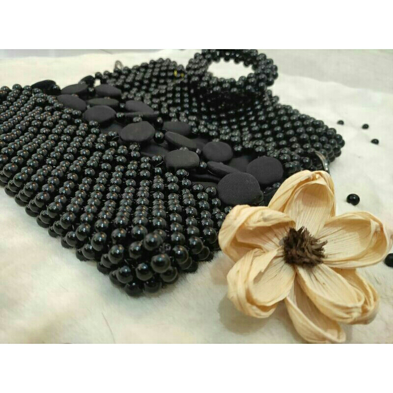 Nadhira bag, pearl bag, contemporary mote bag | Shopee Singapore