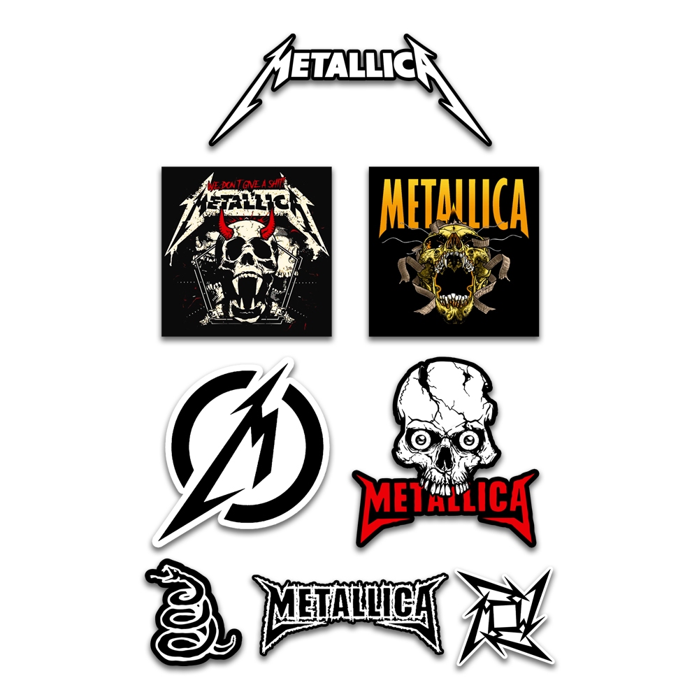 Sticker Pack Band Metallica Music Sticker Metal Vinyl Waterproof ...