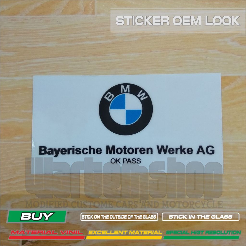 Bmw Quality Control Sticker (Stick In) | Shopee Singapore