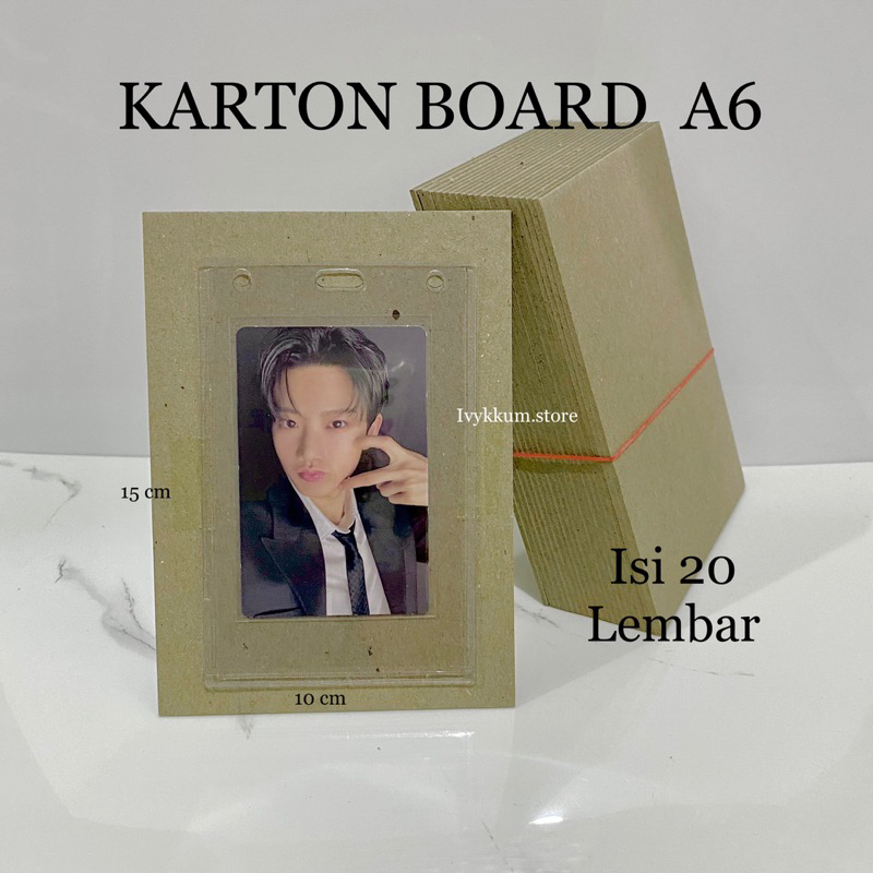 [Contents 20 Sheets] Cardboard Gray Board Packing Photocard 2mm A6 ...