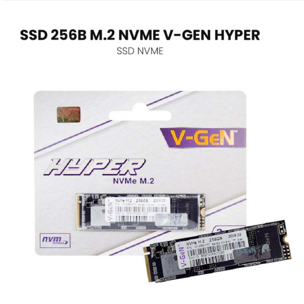 Ssd M2 V-Gen 256GB NVMe Hyper Solid State Drive SSD 256GB NVMe PCIe Gen ...