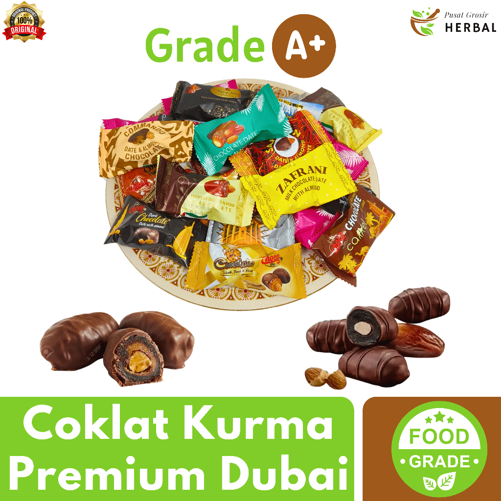 Date Chocolate Filled with Almonds Lapis Arabic Chocolate Dubai Premium ...