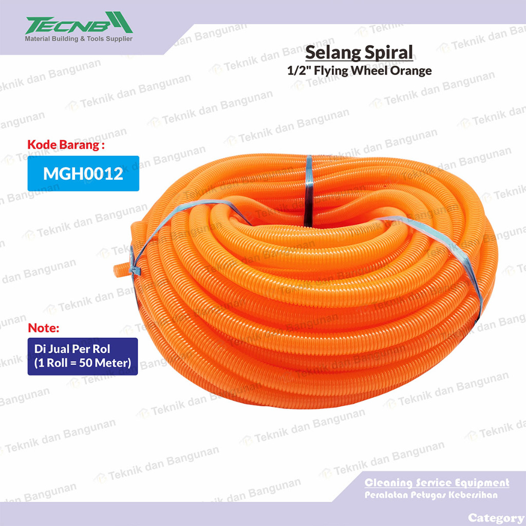 Orange Flying Wheel Spiral Water Hose Size 1/2" per Roll | Shopee Singapore