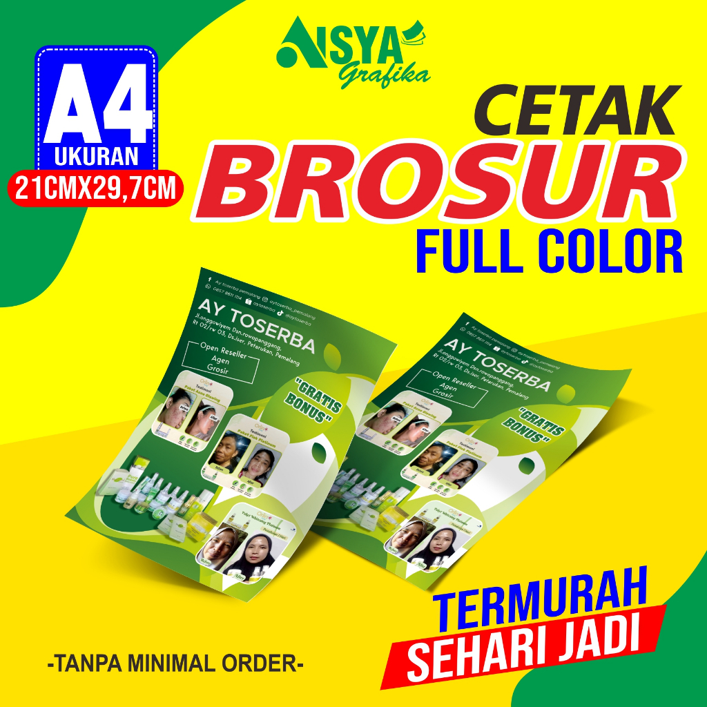 PRINT A4 BROSURS | FOLDABLE BROSUR | PPDB BROSUR | Famlets and ...