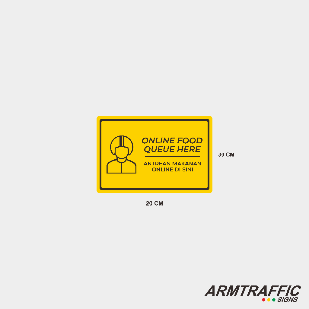 Sign Directions Instructions Signs ONLINE FOOD HERE 20 X 30 CM | Shopee ...