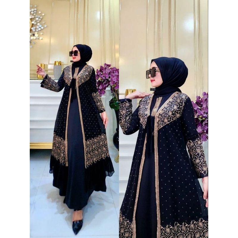 Latest Luxury Vest Color SERIES Turkish ABAYA Arabic Robe | Shopee ...