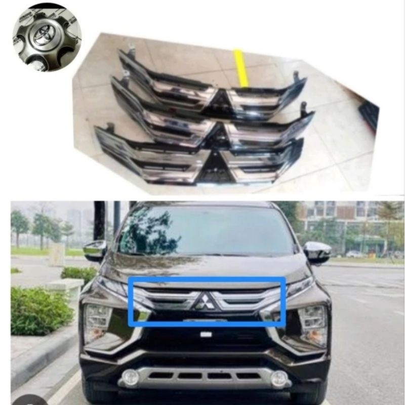 Grill grille front bumper xpander 2020-2021 all types black chrome part ...