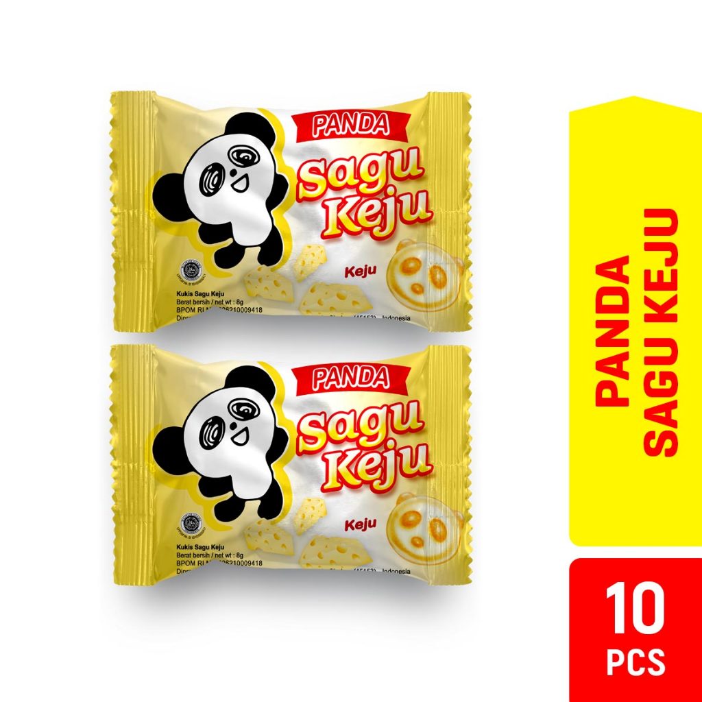 Happy Time Panda Sago Cheese and Panda Sago Pandan Cheese (Contains 10 ...