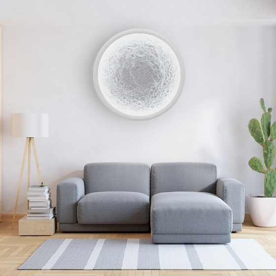 REPLIKA HIASAN DINDING Cool Viral Aesthetic Resin Moon Replica Wall ...