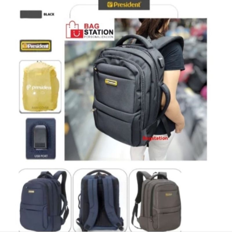 PRESIDENT 21L ORIGINAL BLACK LAPTOP BACKPACK PRESIDENT ORIGINAL LAPTOP ...