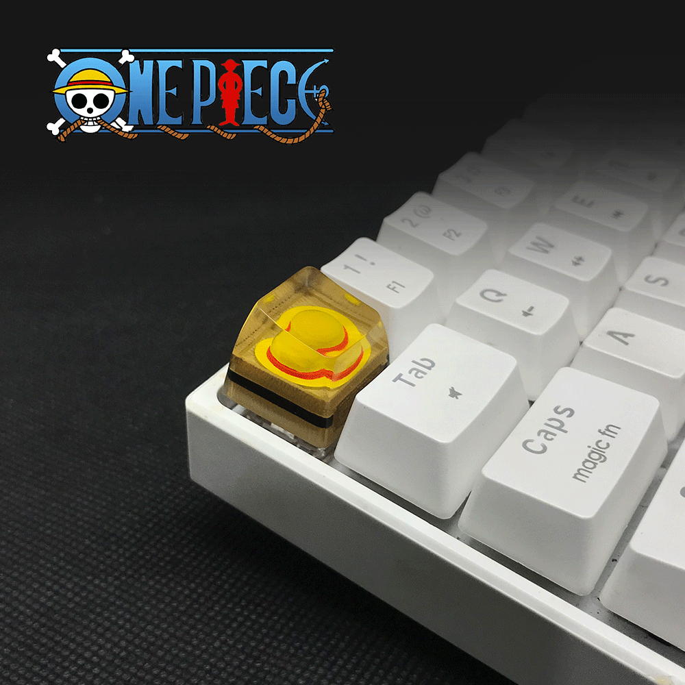 One Piece Luffy Straw Hat Artisan Keycap SA Profile For Cherry MX ...