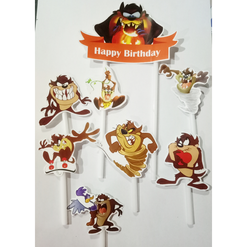 A set Of cake topper Birthday cake Decorations For Characters | Shopee ...