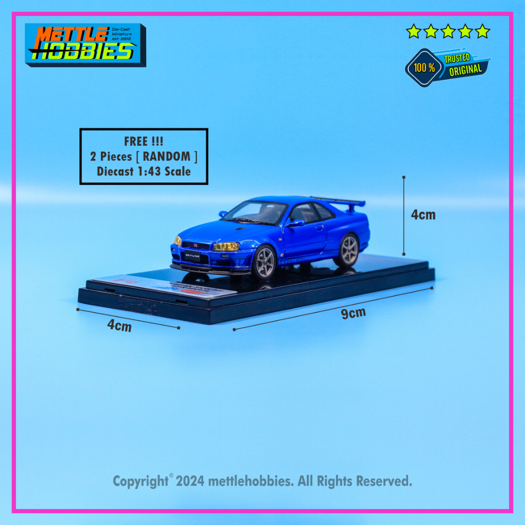 REPLIKA BBR Kyosho Nissan Skyline GT-R ( BNR34 ) Diecast Miniature ...