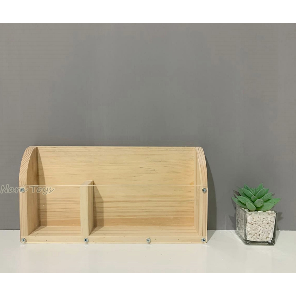 HP KAYU Aesthetic Hanging ACRYLIC Wooden Remote Rack / Wall Mounted ...