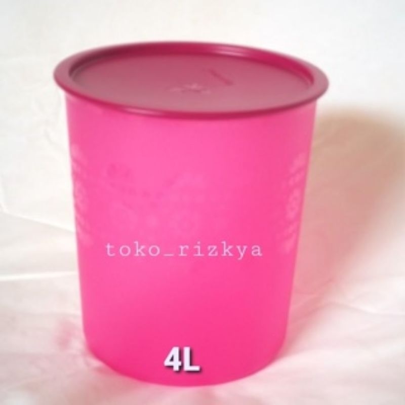 Large mosaic canister Tupperware 4 liter (3Colors) | Shopee Singapore