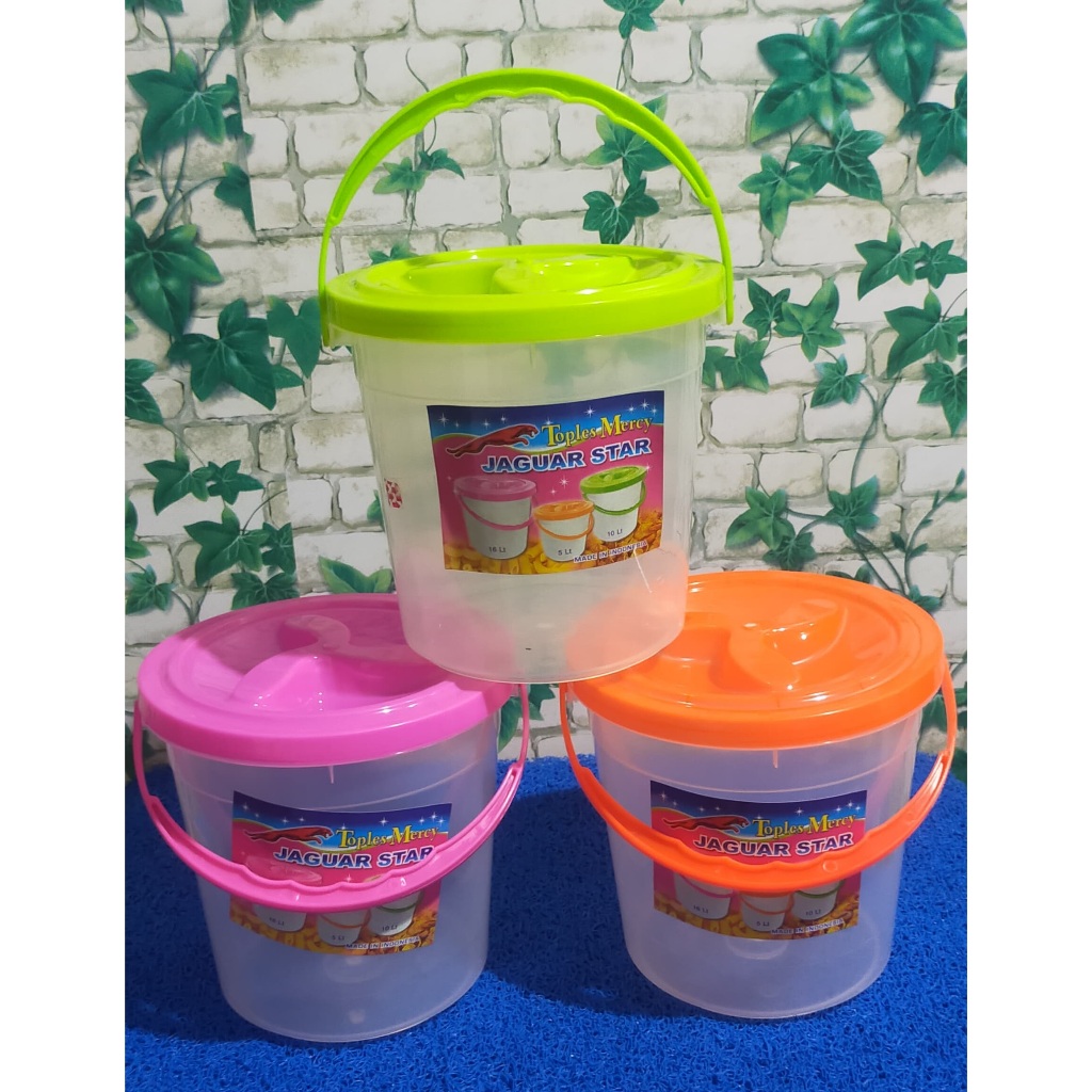 SET (CONTENTS 6 PCS) 5 LITER ROUND JARS WITH TRANSPARENT MERCY HANDLES ...