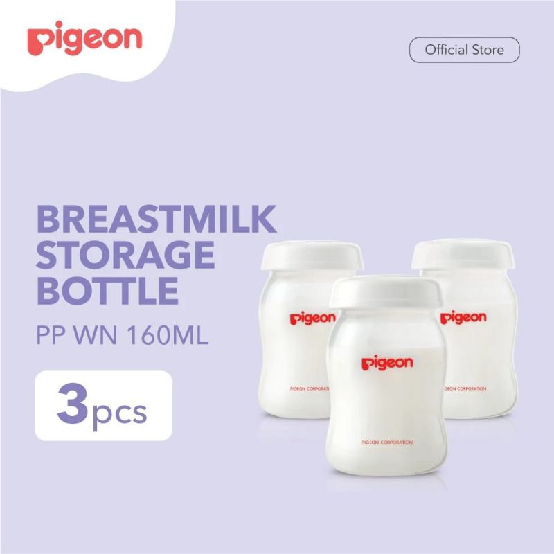 Pigeon BREASTMILK STORAGE BOTTLES/WIDE NECK ASI BOTTLE/breast milk dispenser 160ML | Shopee ...