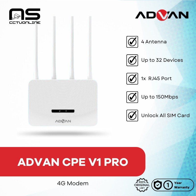 Advan CPE V1 Pro 4G Wifi Router Modem Unlock All Operators Original ...