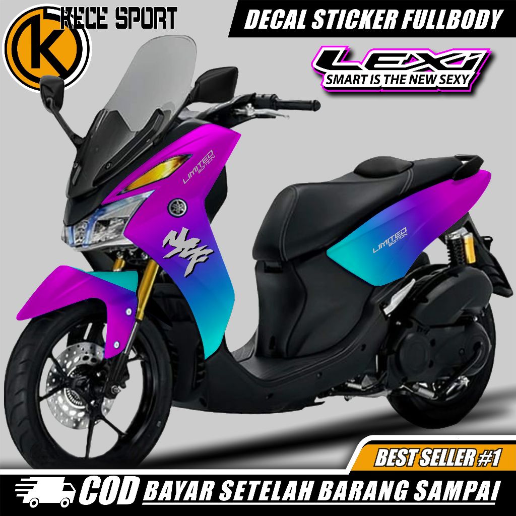 New Lexi Full Body Decal Yamaha Lexi Motorcycle Sticker Full Body Decal ...