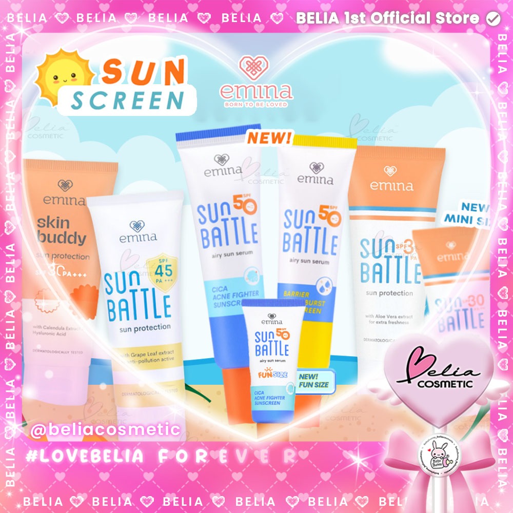 Belia EMINA Sun Protection SPF 30 PA+++ 60mL | Emina Sun Battle SPF 45 ...