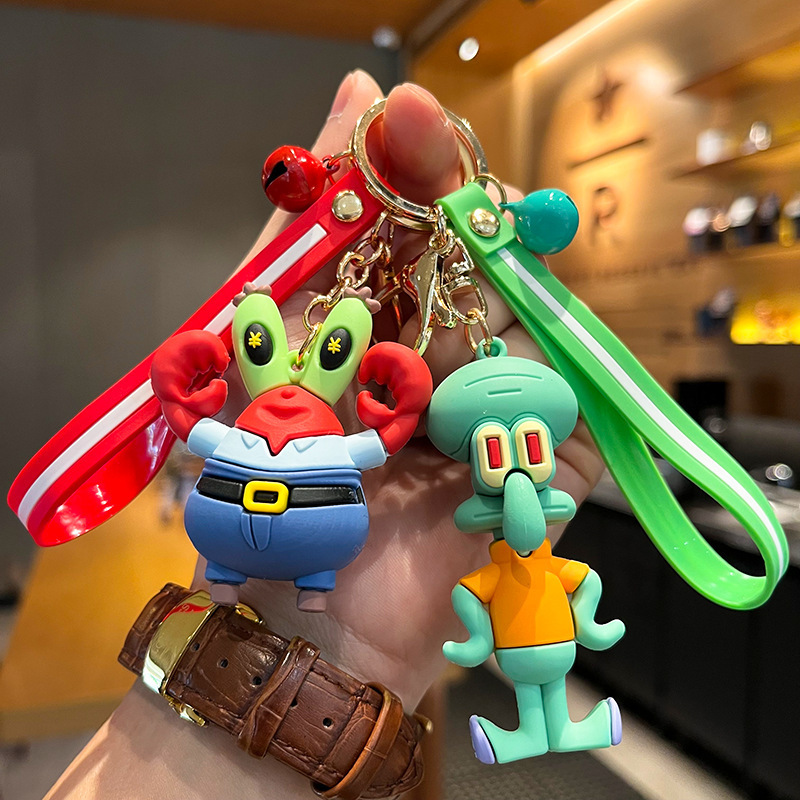 GANTUNGAN Spongebob Patrick Squidward Keychain Keychain Mr. Krab ...