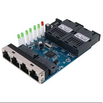 Htb Media Converter 2 FO 4 LAN 2 SC 4 RJ45 2F4E 10/100mbps POE PCB ...