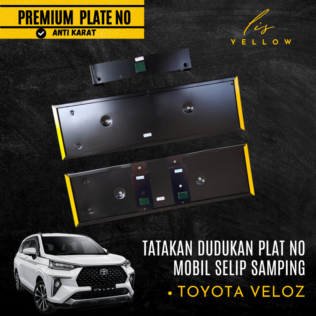 Premium Side Slip Car Number Plate Holder - VELOZ Yellow Lis Model ...