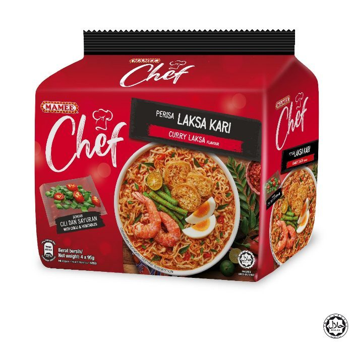 MAMEE CHEF Curry Laksa Pack Noodles 4 x 89g | Shopee Singapore