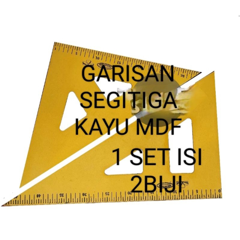 KAYU Wooden TRIANGLE RULER/LINE (1 SET CONTAINS 2 PCS) | Shopee Singapore
