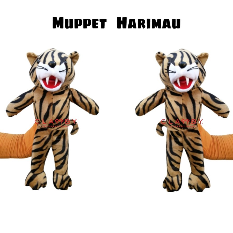 Tiger DOLL - ANIMAL MUPPET DONGENG DOLL - HAND PUPPET | Shopee Singapore
