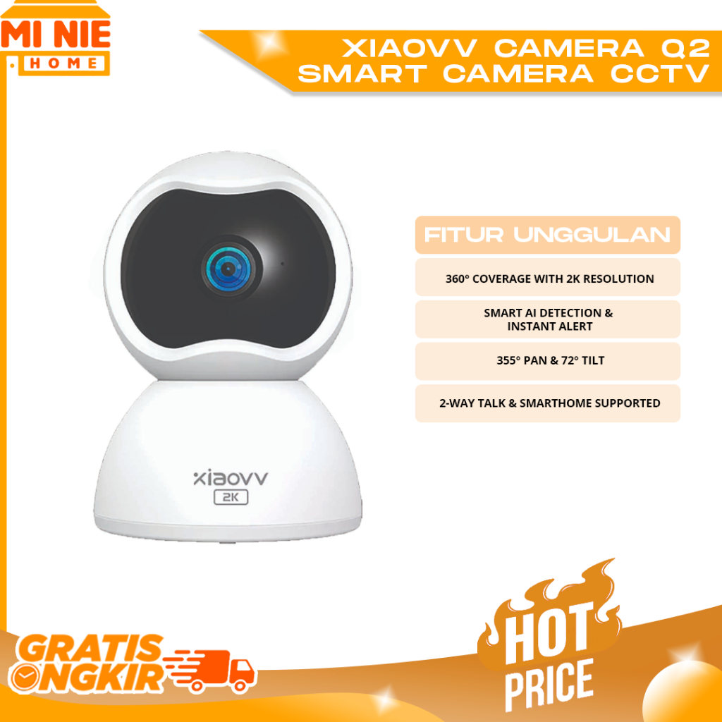 Xiaovvv Smart PTZ CCTV Camera Wifi Indoor Camera 2K-Q2- Official ...