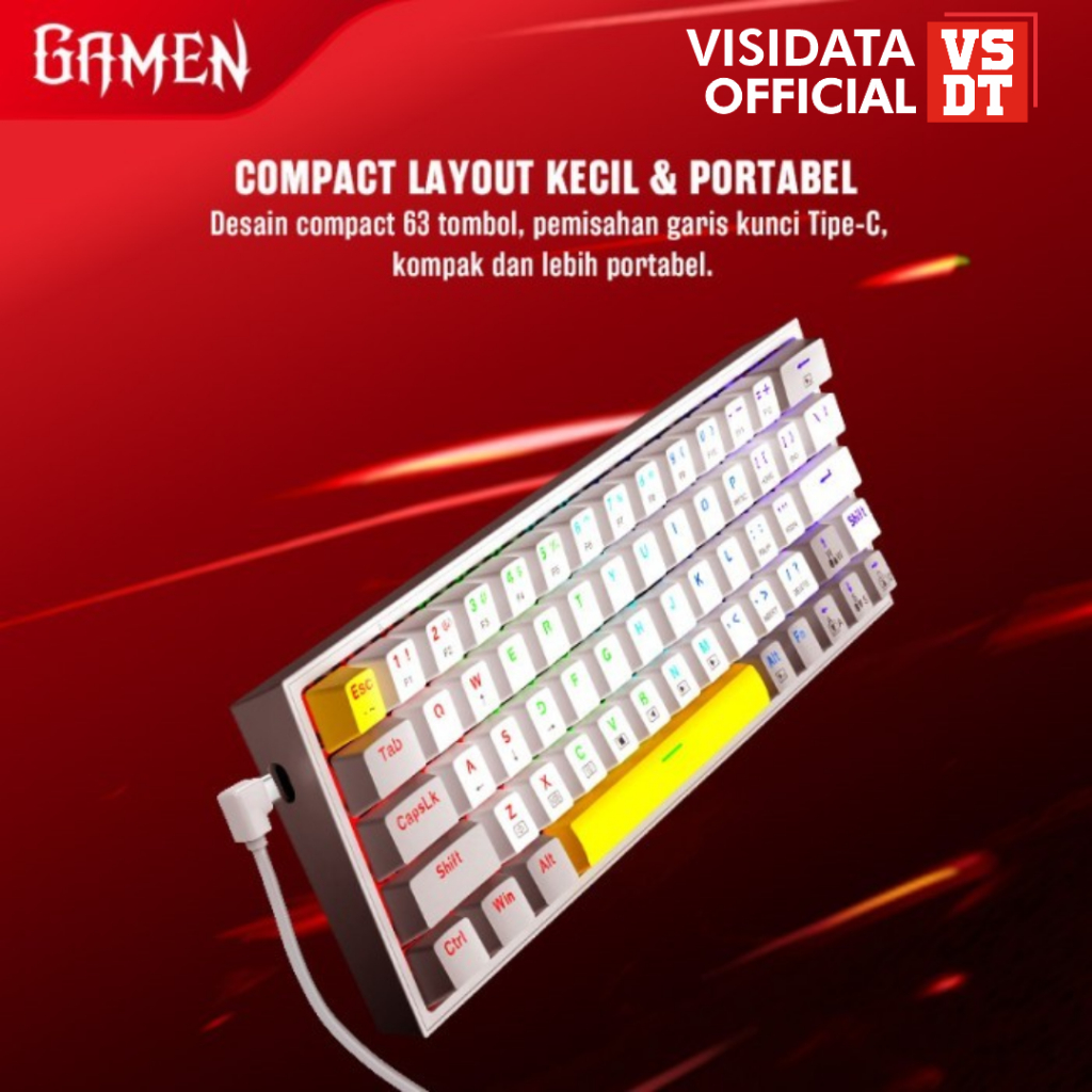 Gamen Titan V RGB New Series Gaming Keyboard Mechanical Blue Switch ...