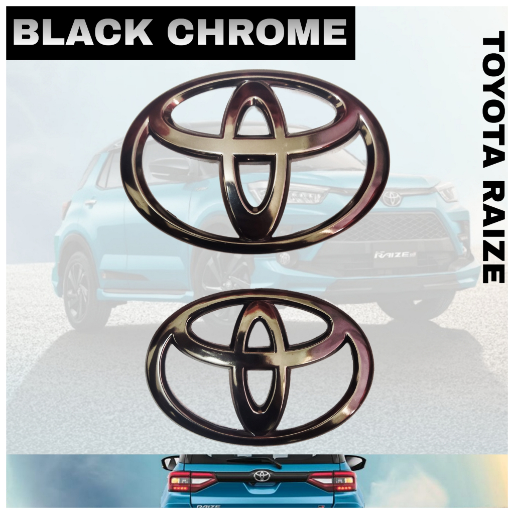 Raize Emblem Black Chrome Chrome/ TOYOTA RAIZE/ RAIZE Luggage Logo ...