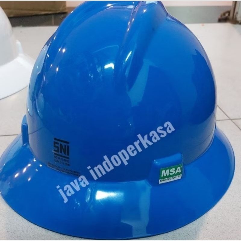 HIJAU PUTIH MERAH MSA safety helmet full brim + fastrack with SNI and ...