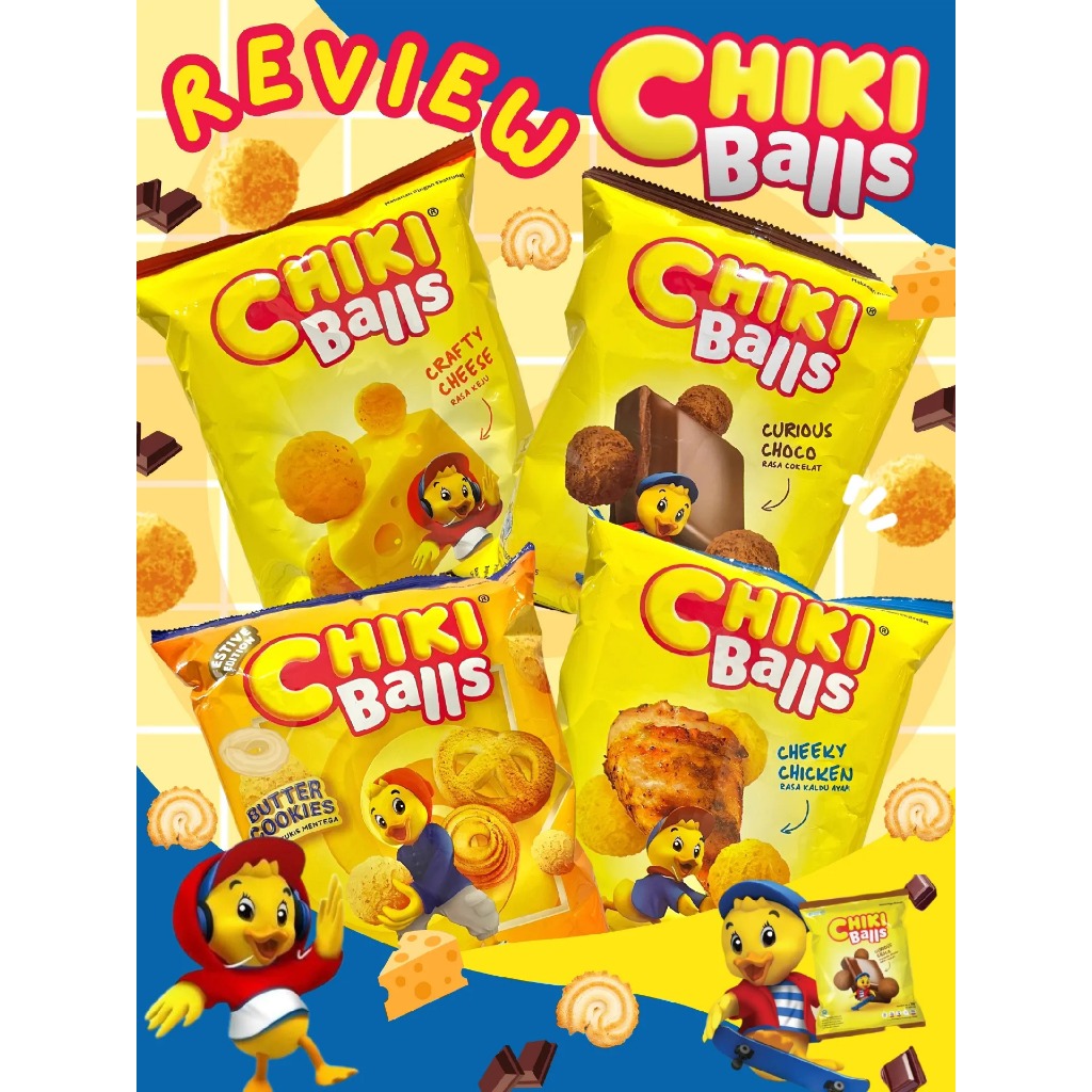 Chiki Ball Snack 50 Gr Cheeky Chicken, Crafty Cheese, Twist 70 Gr ...