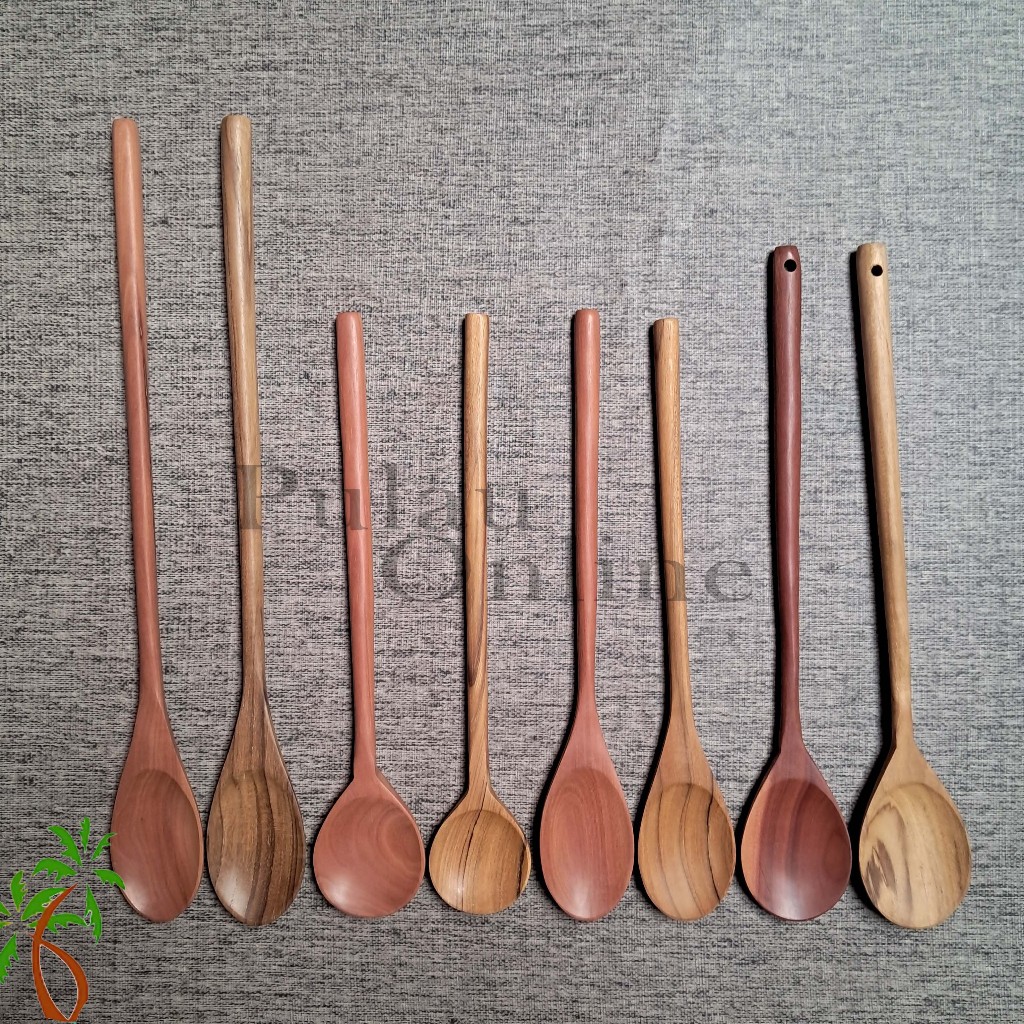 L - 30cm Long Wooden Spoon / Wooden Cooking Stirring Spoon ...