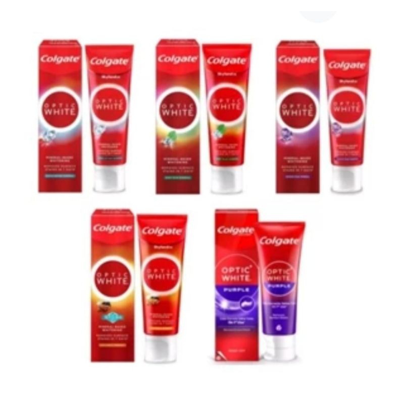 Colgate Optic Fluoride Toothpaste Brightening Toothpaste Purple ...