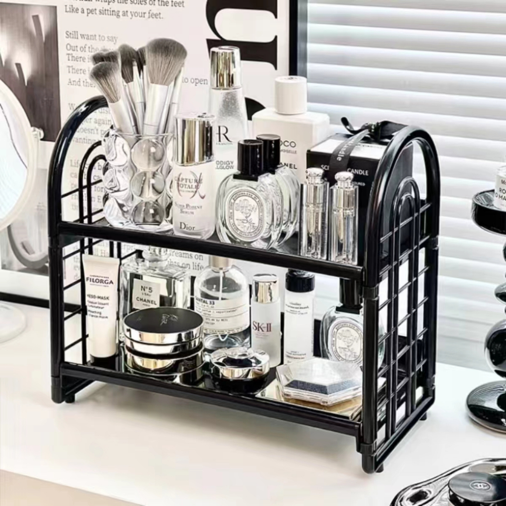 99khome Cosmetic Desk Rack Plastic Storage Rack Multipurpose Stacking ...