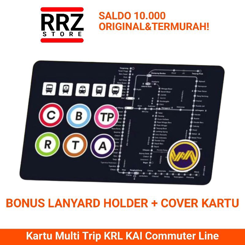 Multi Trip Card KRL KAI Commuter Line Edition Network Map Route Map KRL ...