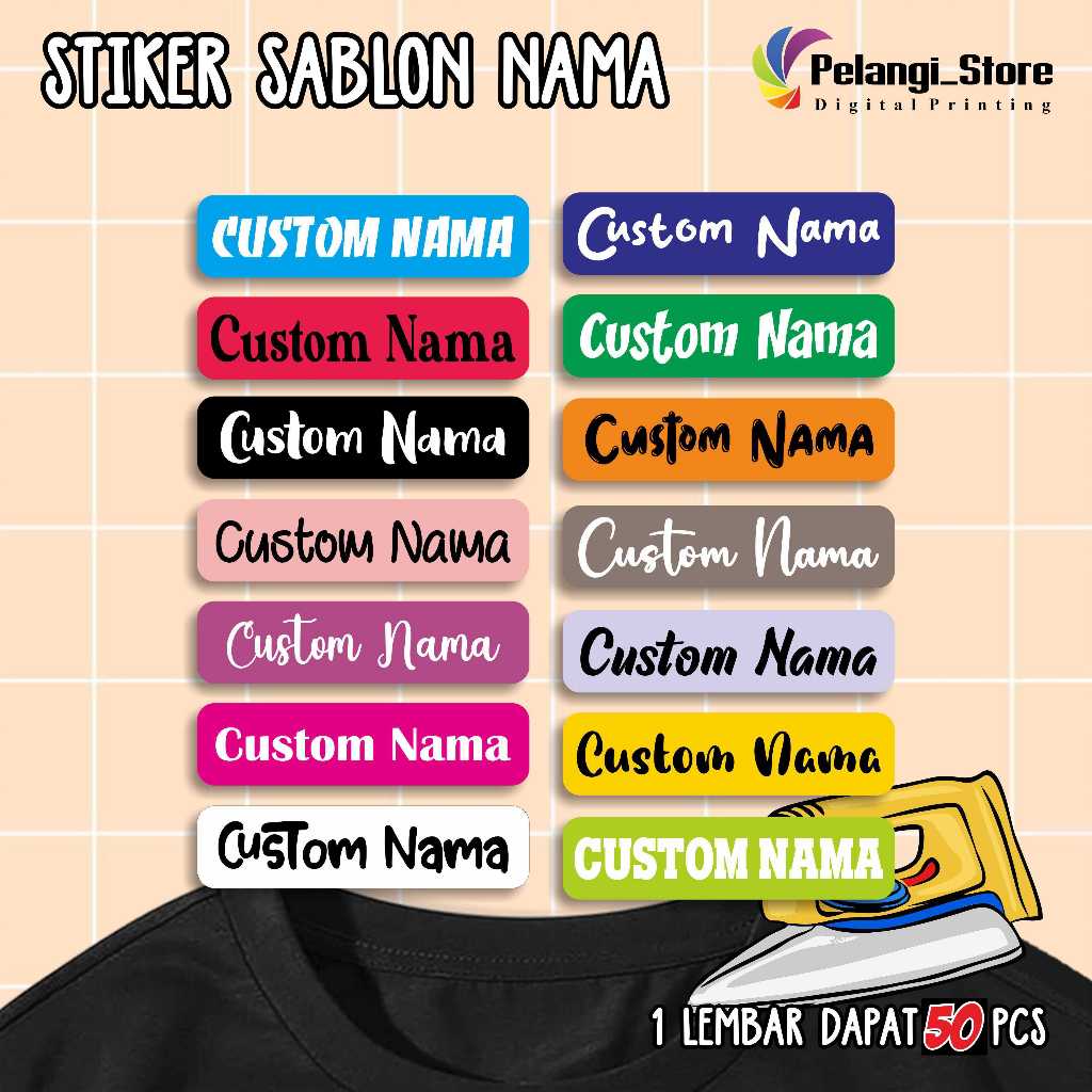 50Pcs Clothing Cloth Name Label Stickers Cloth Name Label Stickers for ...