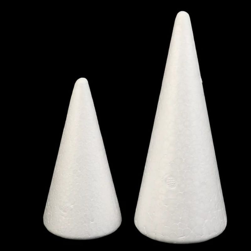 Styrofoam cone diameter 5 cm with height 5,7,10cm | Shopee Singapore