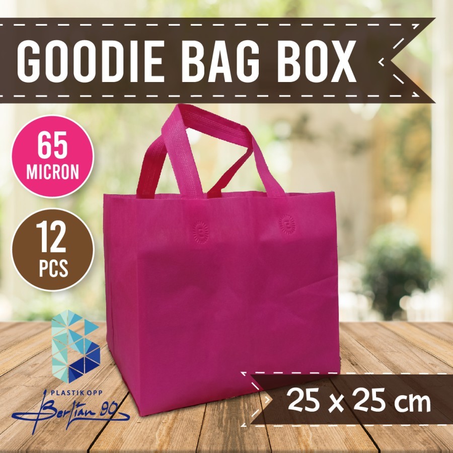 Goodie bag box jumbo cloth bag spunbond bag 25x25x25 box base | Shopee ...