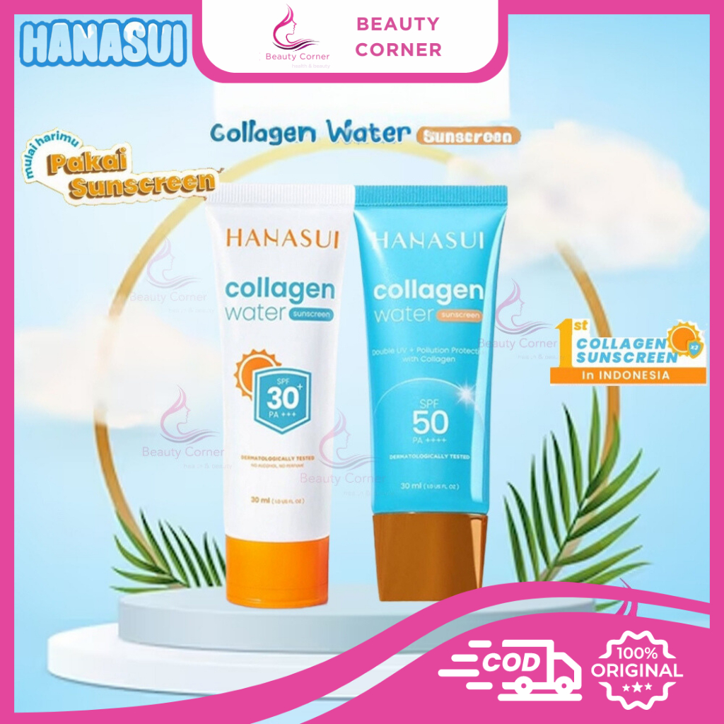 Hanasui Collagen Water Sunscreen (SPF 50 PA+++/SPF 30+ PA++++) | Shopee ...