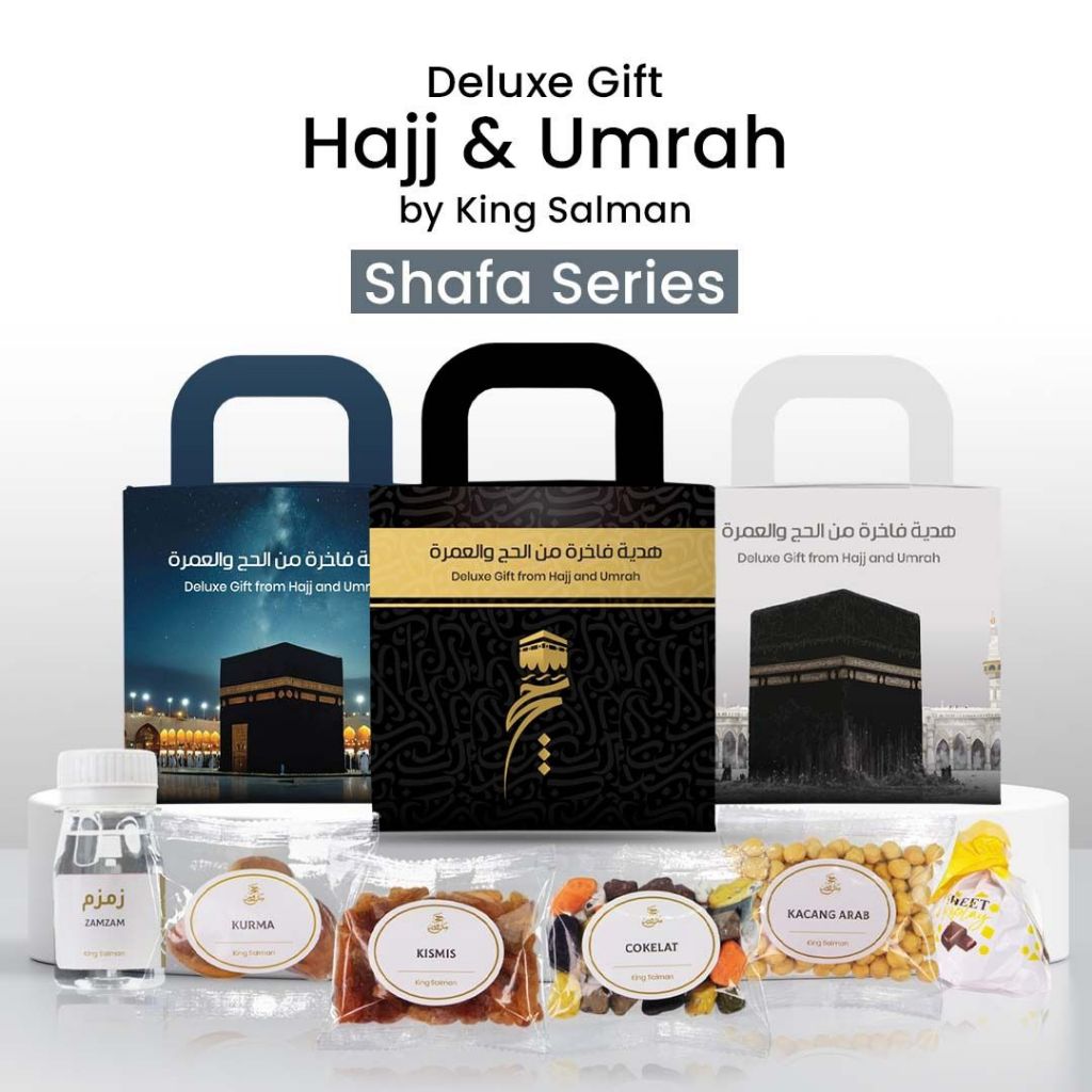 Shafa Package | Premium Umrah & Hajj Souvenirs | Gable Box Packaging | King Salman Deluxe Gift ...