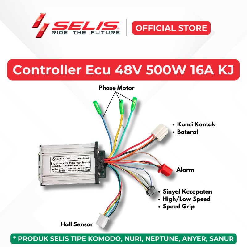 SELIS - Ecu 48 Controller 120 Degree Universal Electric MotorcycleVOLT ...