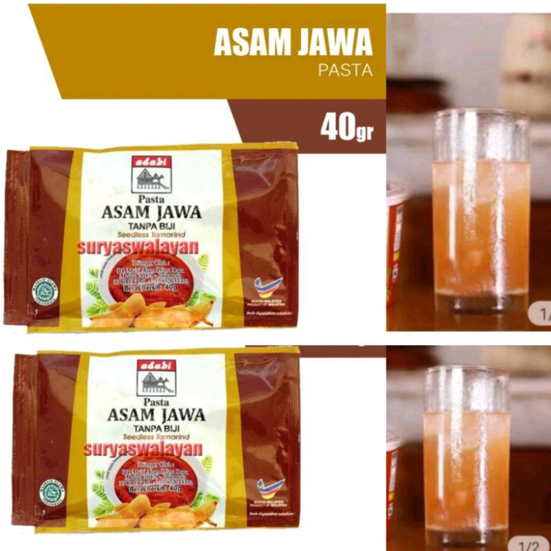 Adabi Tamarind without seeds sachet 40 gr (2 sachets) | Shopee Singapore