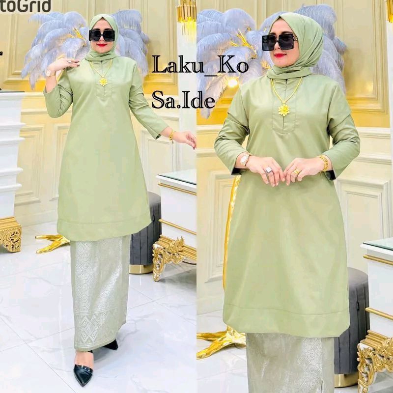 Kebaya Kurung Melayu//Kebaya Polos Busui//Kebaya Long Tunic toyobo ...