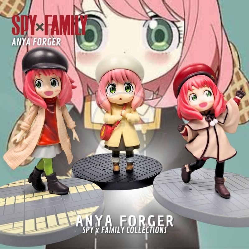 Action Figure Anya Statue Spy x Family Collection + Cute Collection Box ...