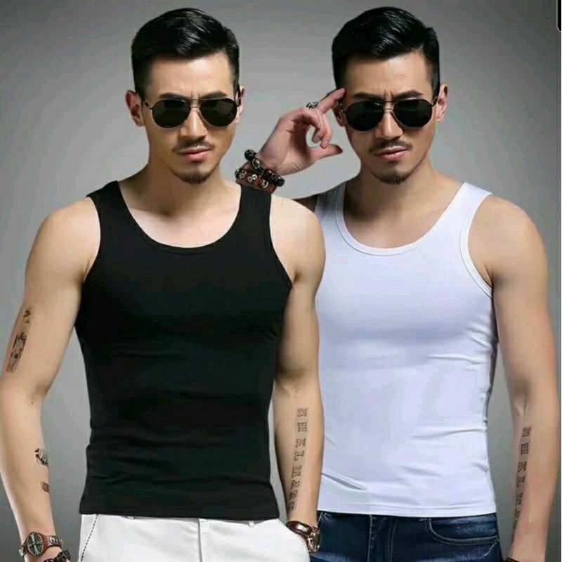 Adult Men's Plain Singlet GYM Sports Singlet Men's Lekbong Men's ...
